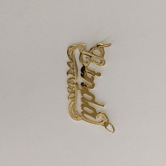 Unbrand | Jewelry | Kt Real Gold Custom Name Plate | Poshmark